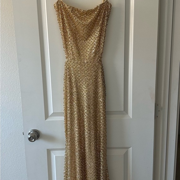 Oh Polly | Dresses | Oh Polly Brand New Elegant Gold Embellished ...